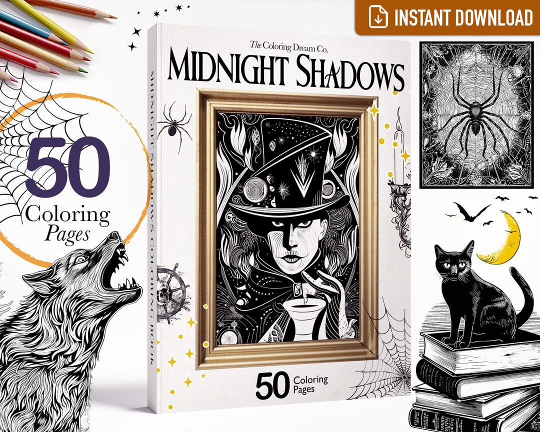 Halloween Coloring Book, Haunted Coloring Page, Spooky Witch Magic ...