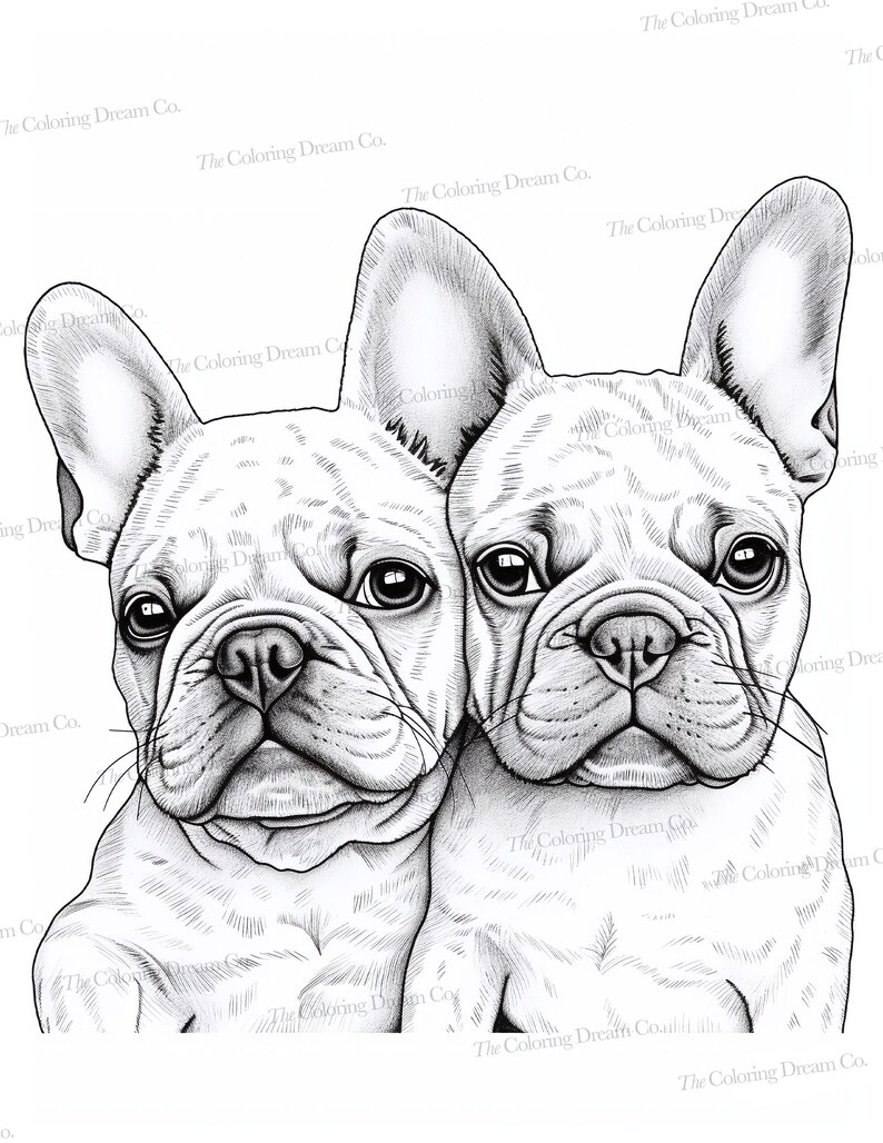 French Bulldog Coloring Book, Frenchies, Printable Coloring Pages ...