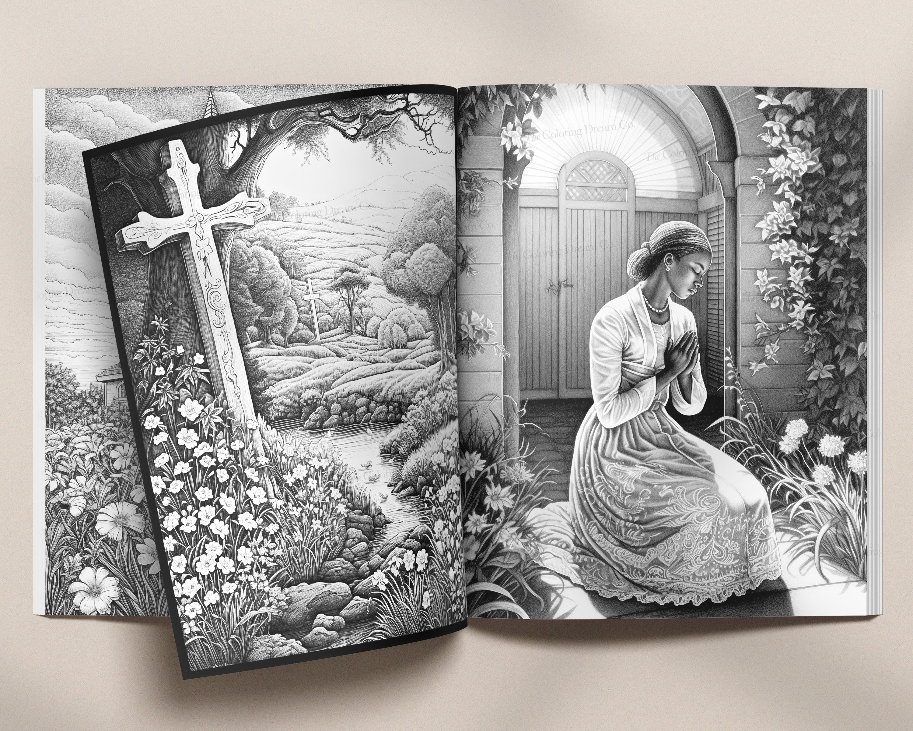 A Day of Praise: Christian Coloring Book, African American Religious ...