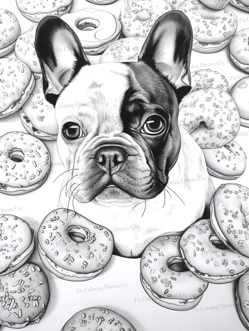 French Bulldog Coloring Book Frenchies Printable Coloring - Etsy