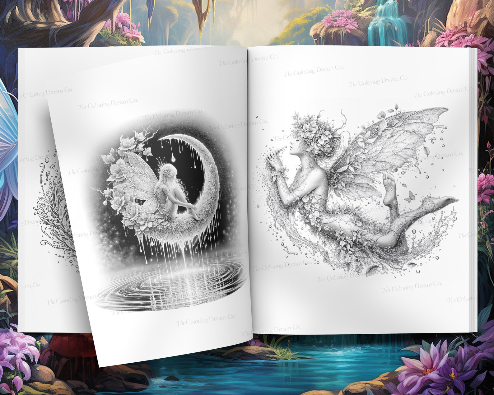 Fairy Springs: Whimsical Coloring Book, Fantasy Coloring Page ...