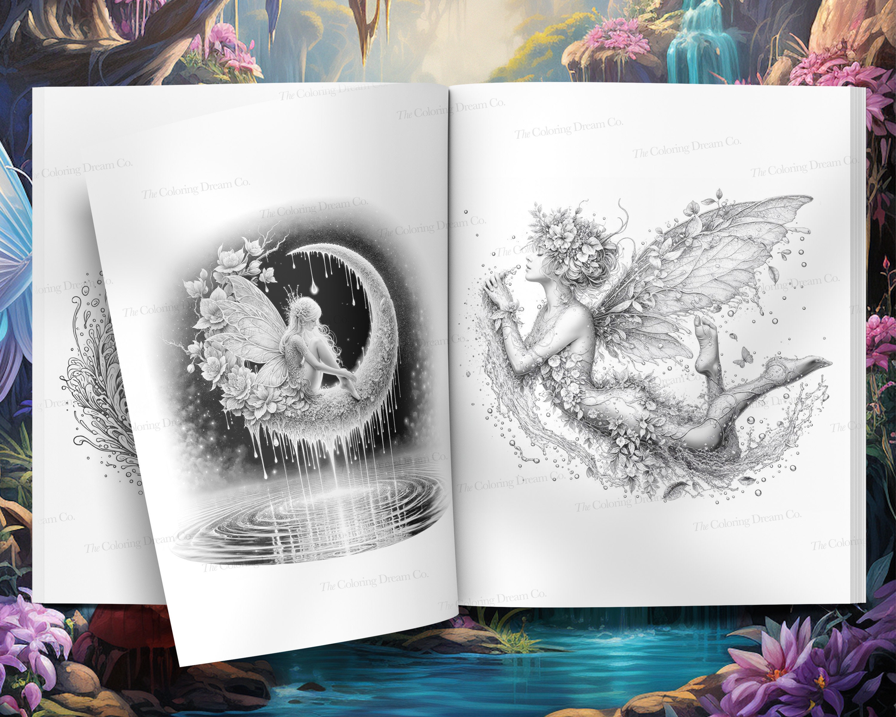 Fairy Springs: Whimsical Coloring Book, Fantasy Coloring Page ...