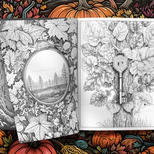 The Colors of Fall: Whimsical Coloring Book, Autumn Landscapes ...