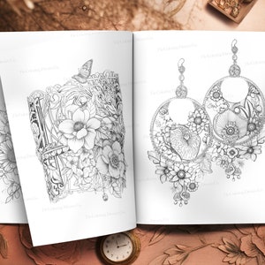 Whimsical Coloring Book of Trinkets & Treasures, Flowers Vintage ...