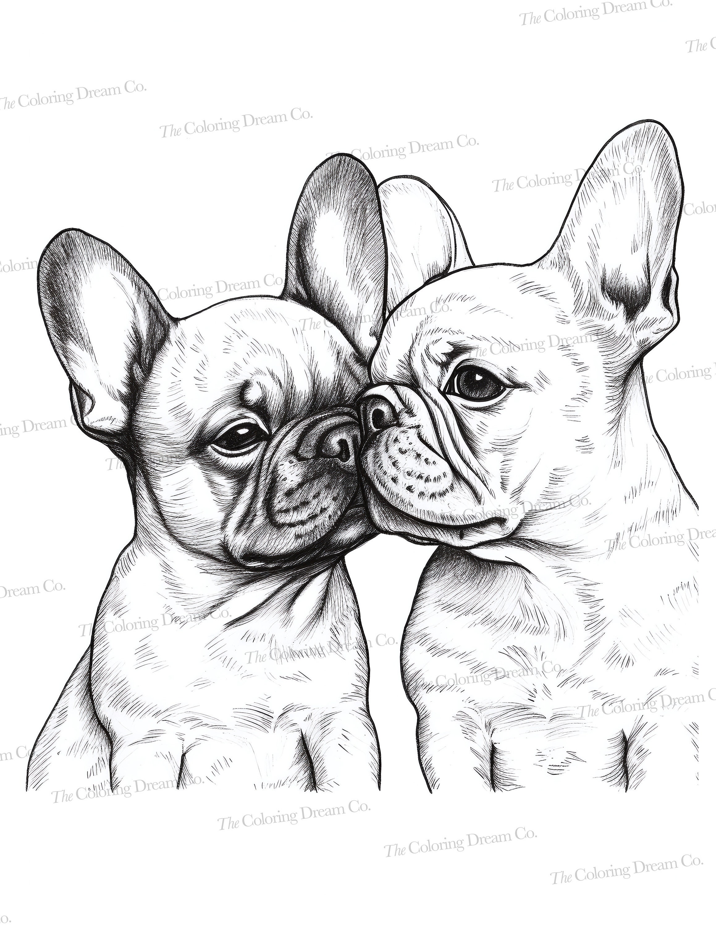 French Bulldog Coloring Book, Frenchies, Printable Coloring Pages ...