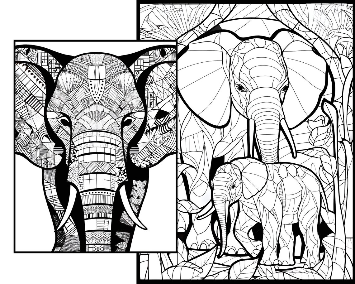 Jungle Animals Coloring Book Animals Coloring Page Printable - Etsy