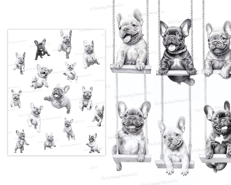 French Bulldog Coloring Book, Frenchies, Printable Coloring Pages ...