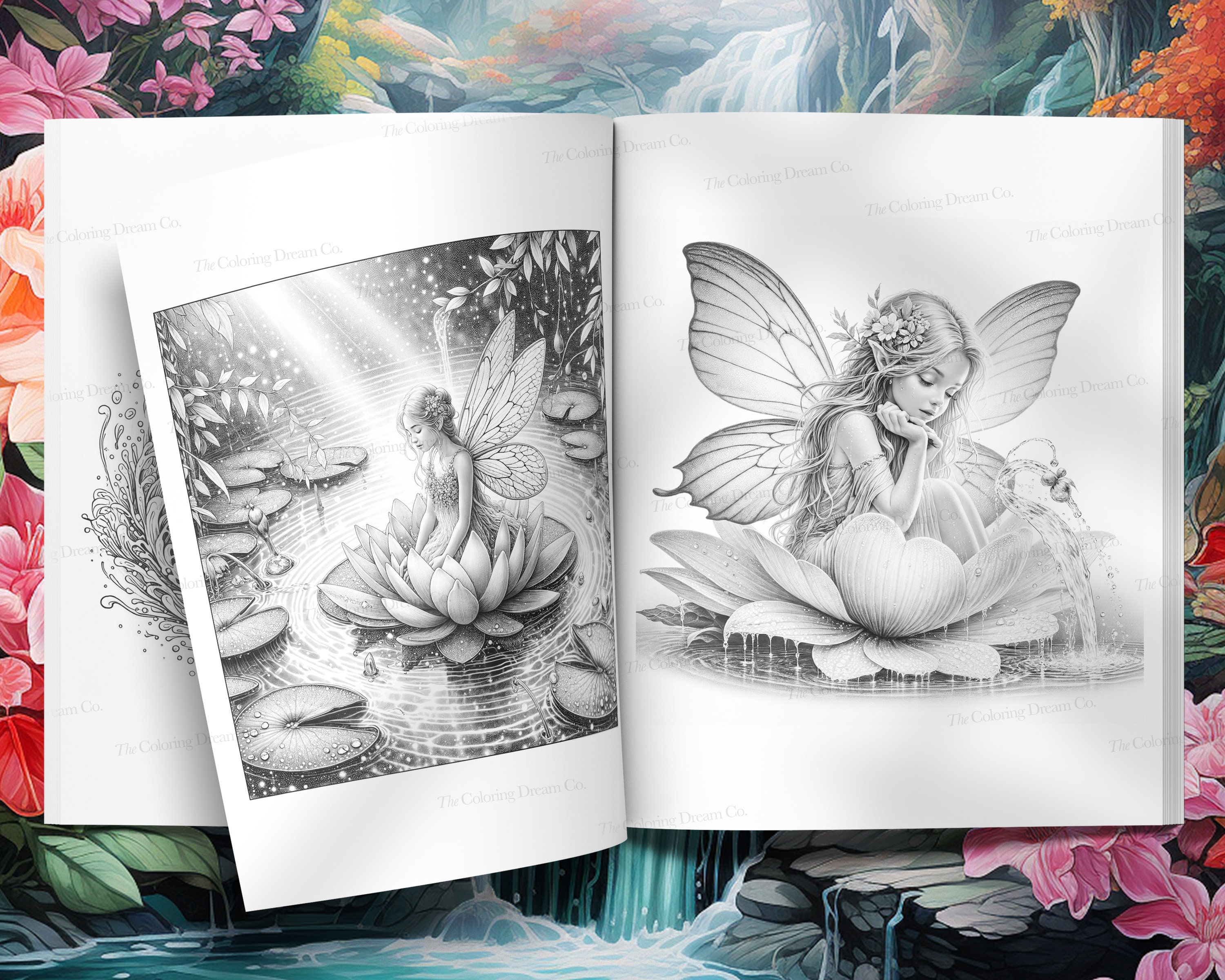 Fairy Springs: Whimsical Coloring Book, Fantasy Coloring Page ...