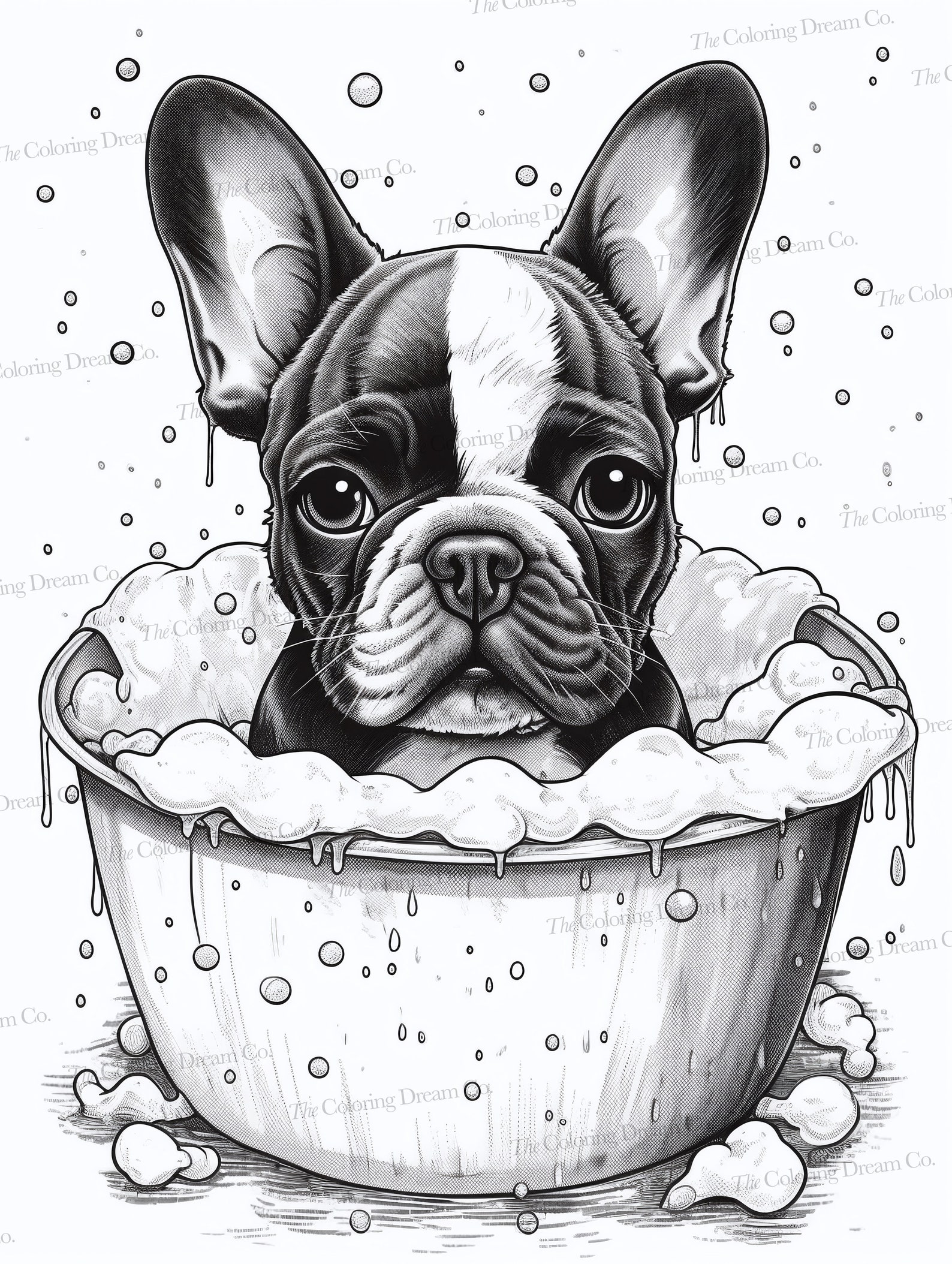 French Bulldog Coloring Book, Frenchies, Printable Coloring Pages ...