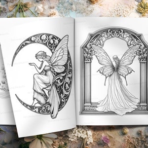 Book of Fairies: Whimsical Coloring Book, Fantasy Coloring Page ...