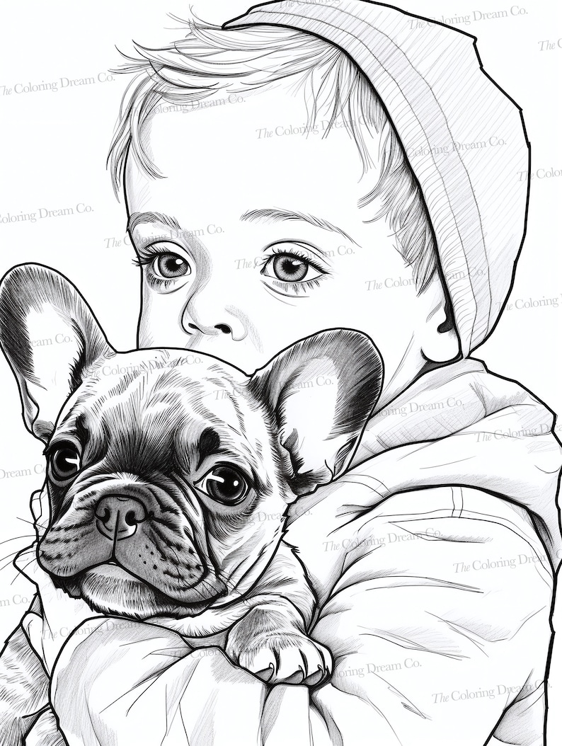 French Bulldog Coloring Book Frenchies Printable Coloring - Etsy