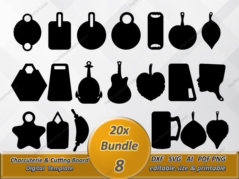 20x Charcuterie Board SVG | Chopping Board | Cutting Board Plans ...