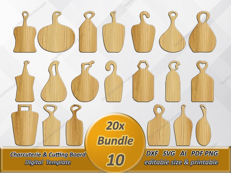 20x Charcuterie Board SVG | Cutting Board Plans | Cheese Board SVG ...