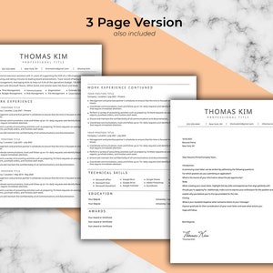 2023 Professional Resume Template for Google Docs Word & - Etsy Canada