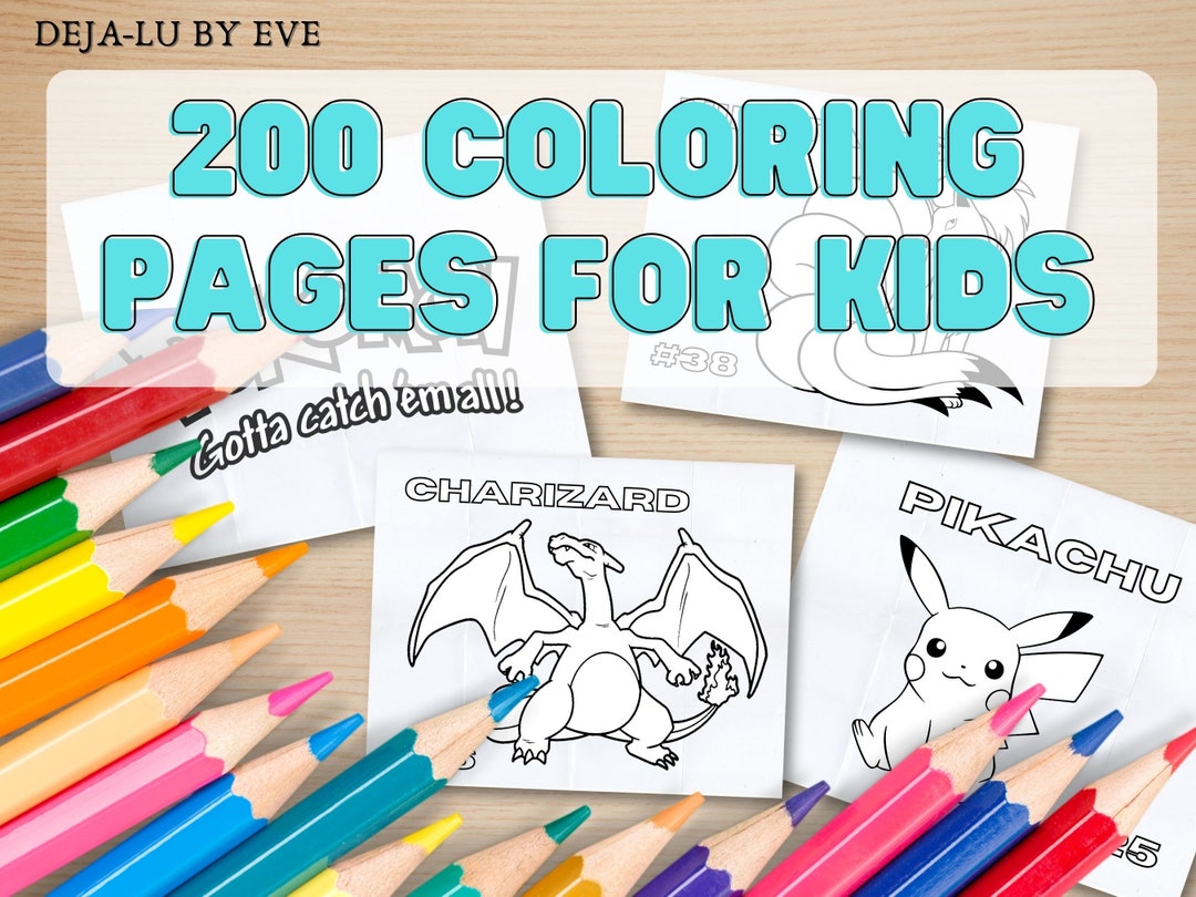200 Coloring Pages Bundle for Kids and Adults | Instant Download PDF ...
