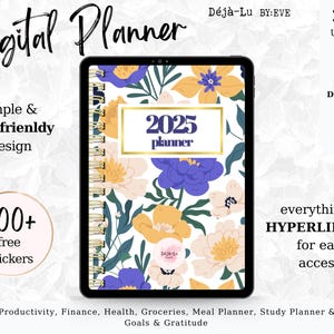 2025 Digital Planner PDF With 200+ Stickers | Goodnotes & Notability ...