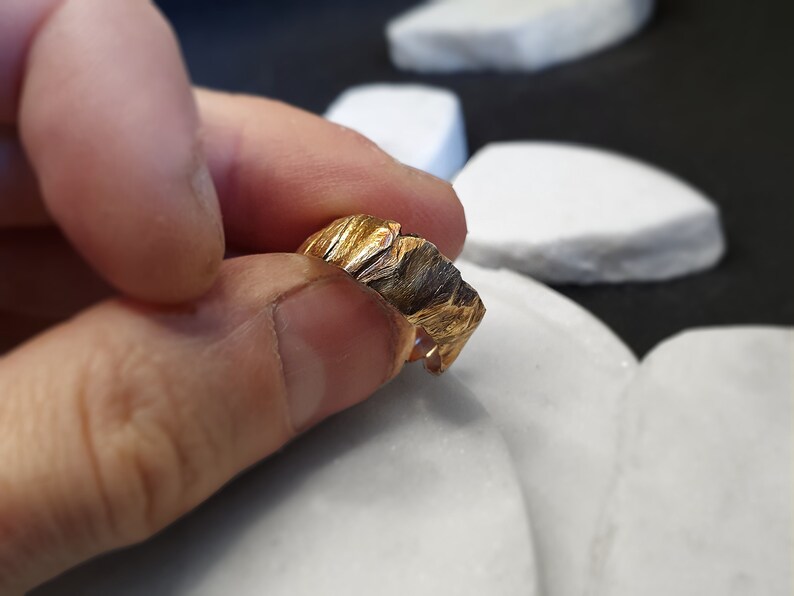 Ignis V1: an Orange Organic Brutalist Statement Ring. Sculptural ...