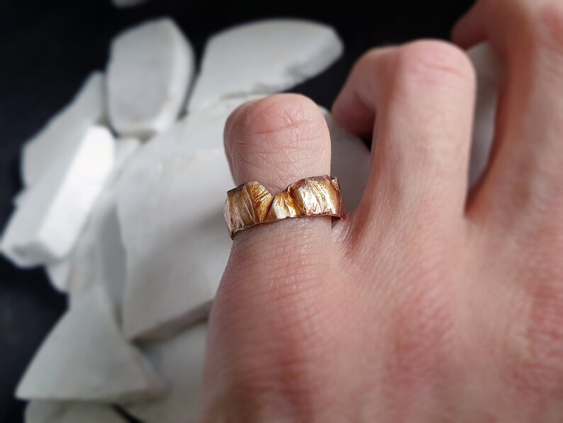 Ignis V1: an Orange Organic Brutalist Statement Ring. Sculptural ...