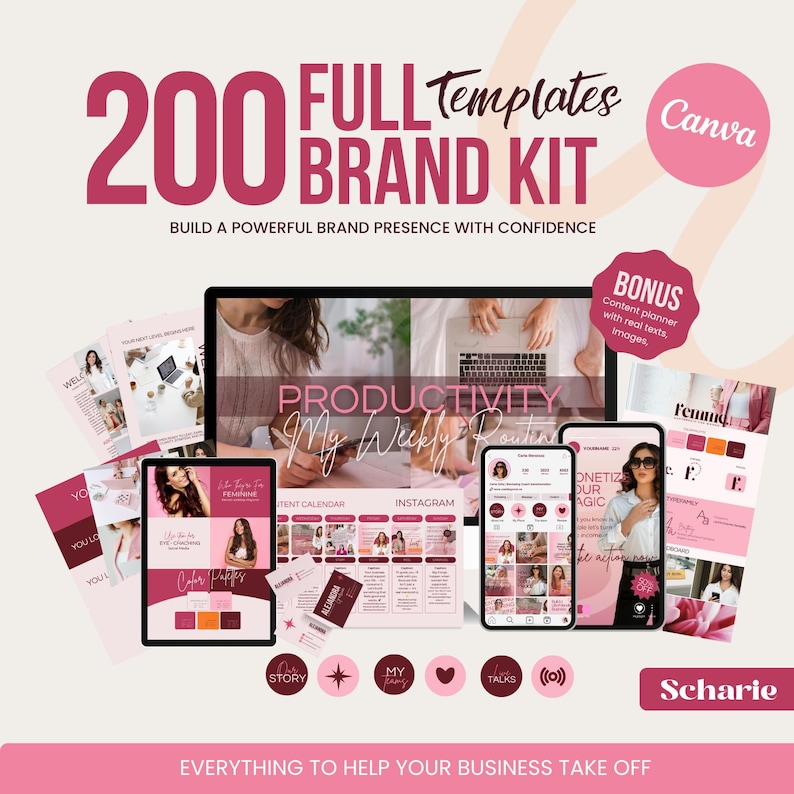 DIY Branding Kit: Canva Social Media Templates, Logo, & Marketing ...