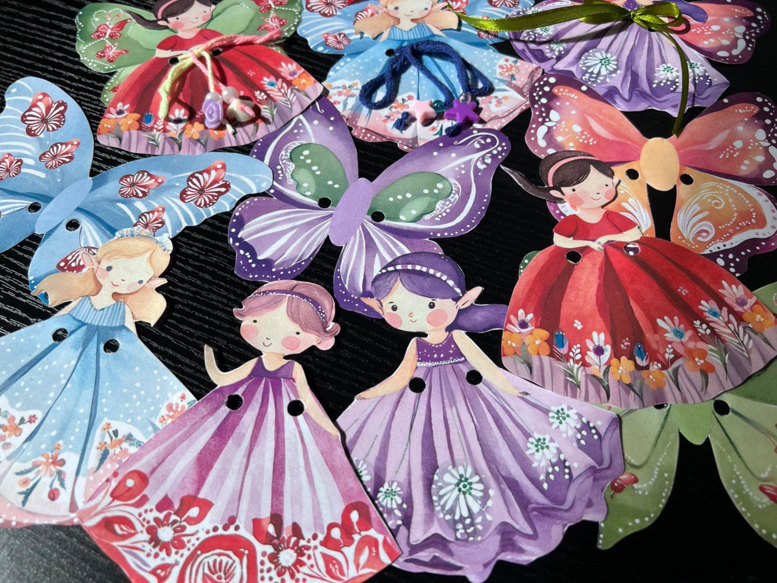 Fairy Craft Pack, Paper Doll Preschool Fine Motor Activity, Butterfly ...