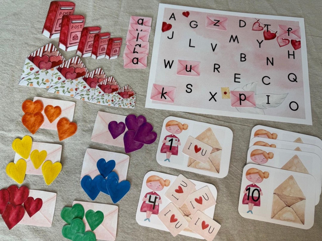 Valentine's Day Matching Sorting Activity Pack Valentine Learning ...