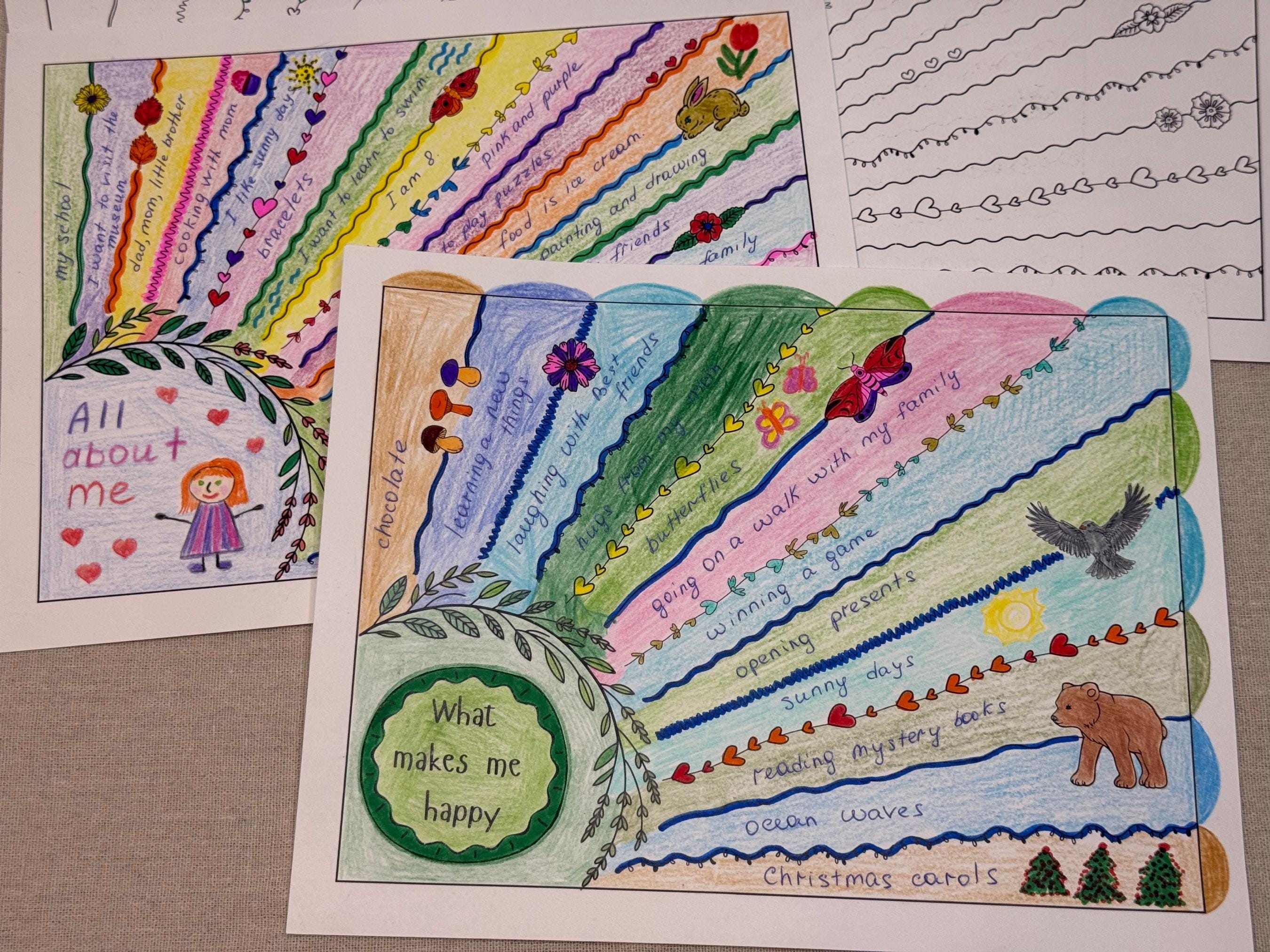 Vision Board for Kids, All About Me, Positive Self-talk, Back to School ...