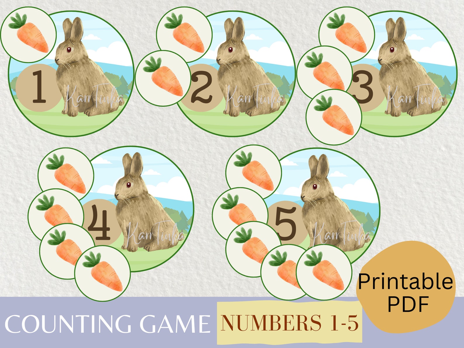 Numbers 1 to 5 Count, Toddler Counting Activity, Preschool Count Game ...