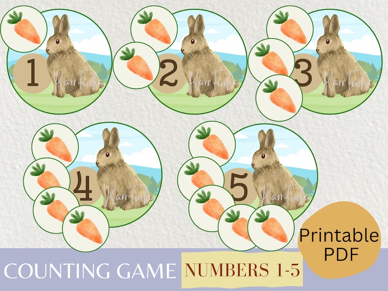 Numbers 1 to 5 Count, Toddler Counting Activity, Preschool Count Game ...