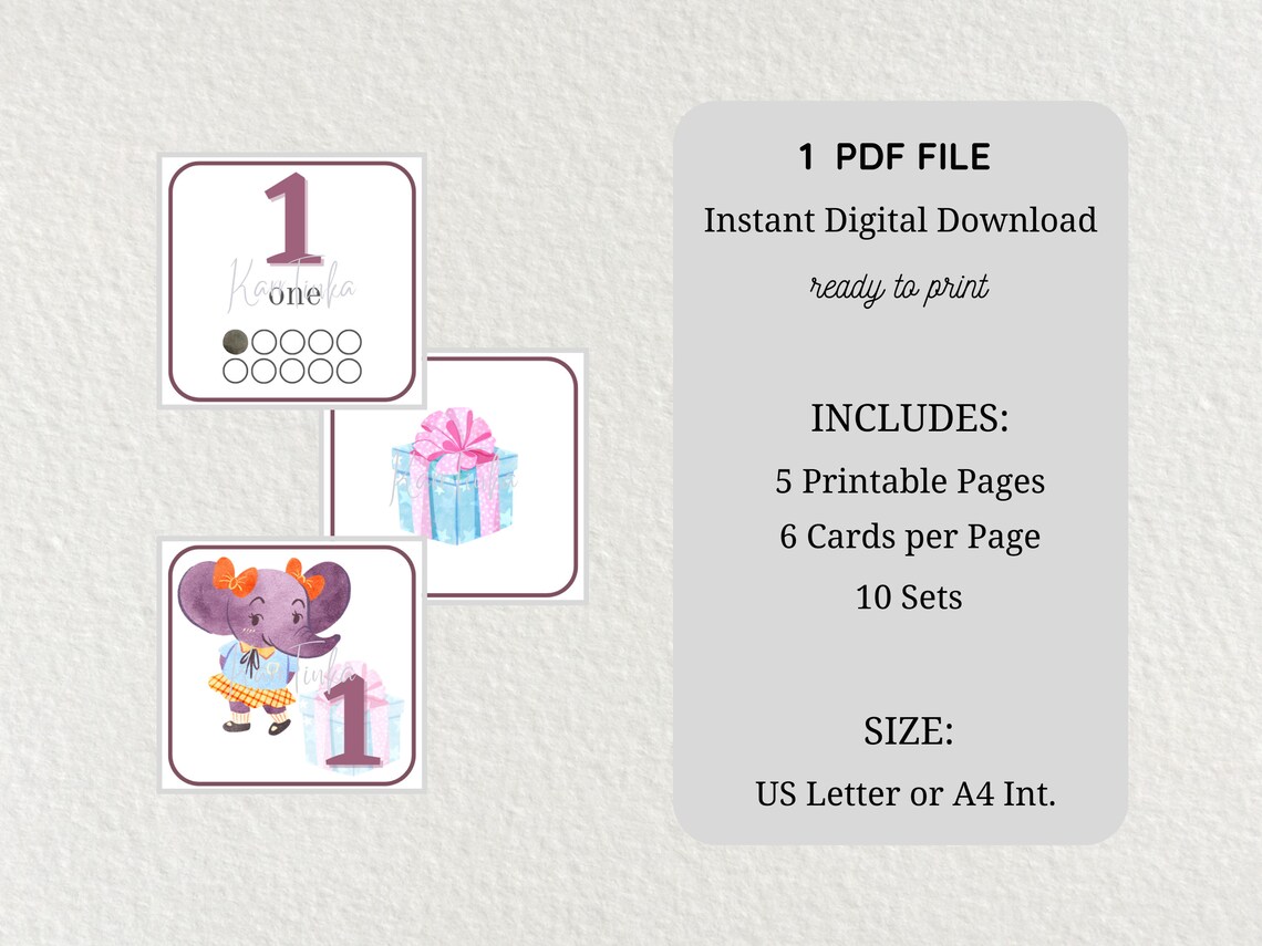 Numbers 1 to 10 Count, Count and Match, Toddler Counting Activity ...