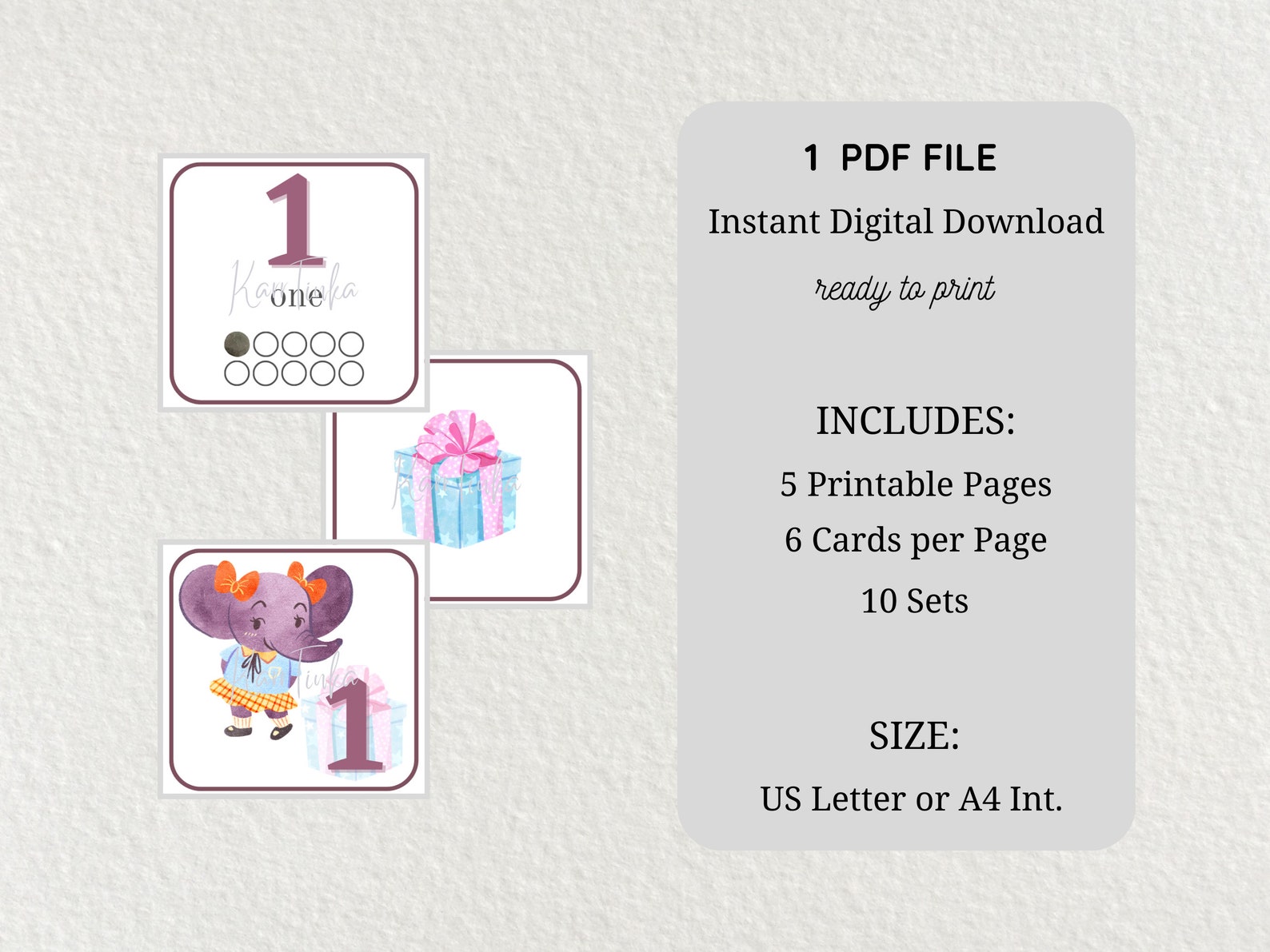 Numbers 1 to 10 Count, Count and Match, Toddler Counting Activity ...