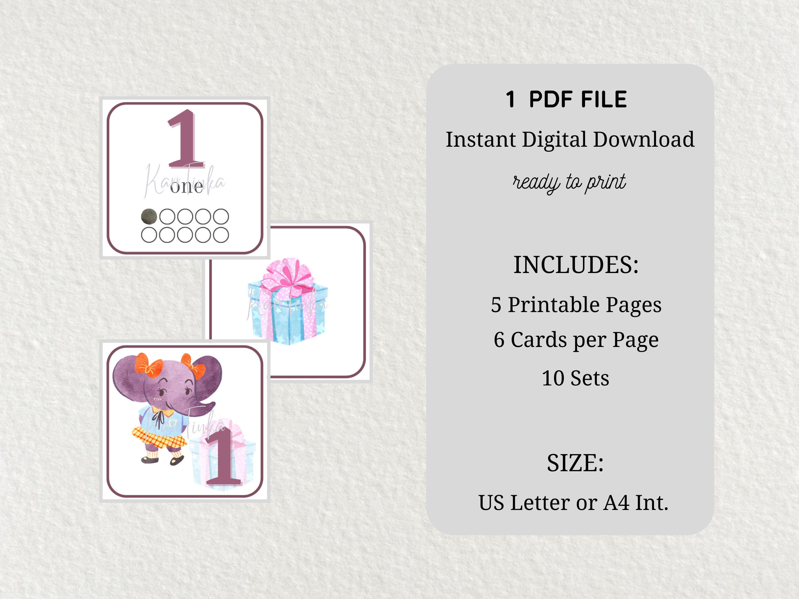 Numbers 1 to 10 Count, Count and Match, Toddler Counting Activity ...