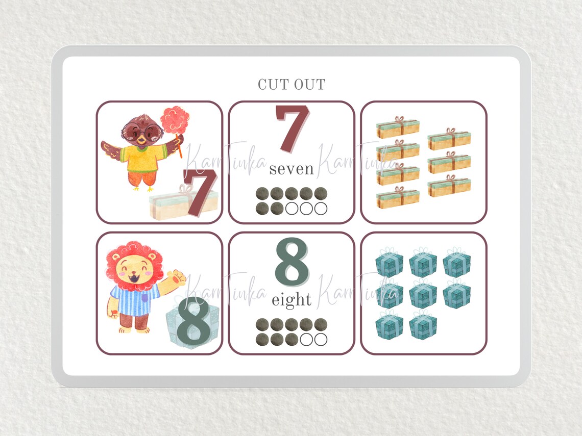 Numbers 1 to 10 Count, Count and Match, Toddler Counting Activity ...