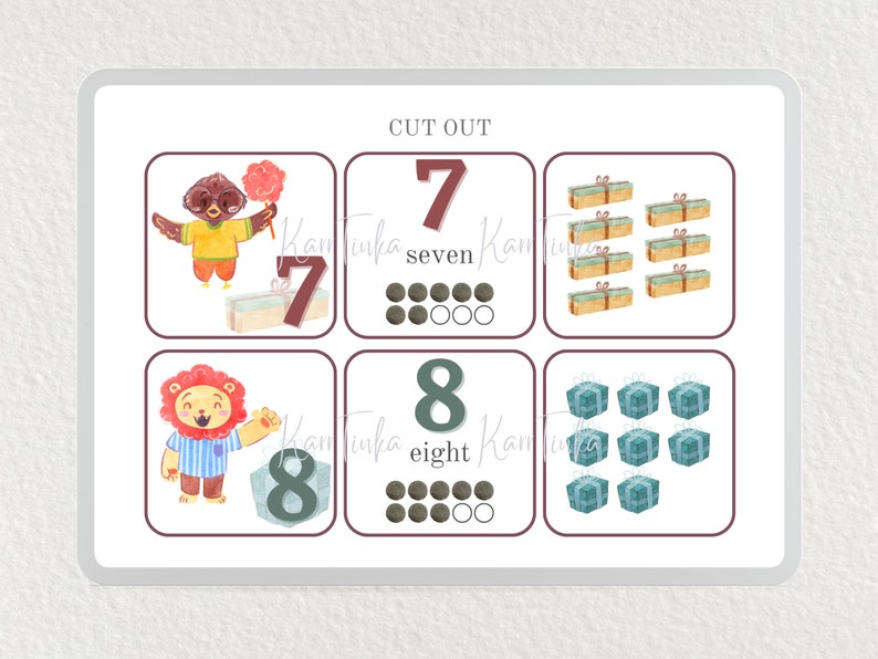 Numbers 1 to 10 Count, Count and Match, Toddler Counting Activity ...