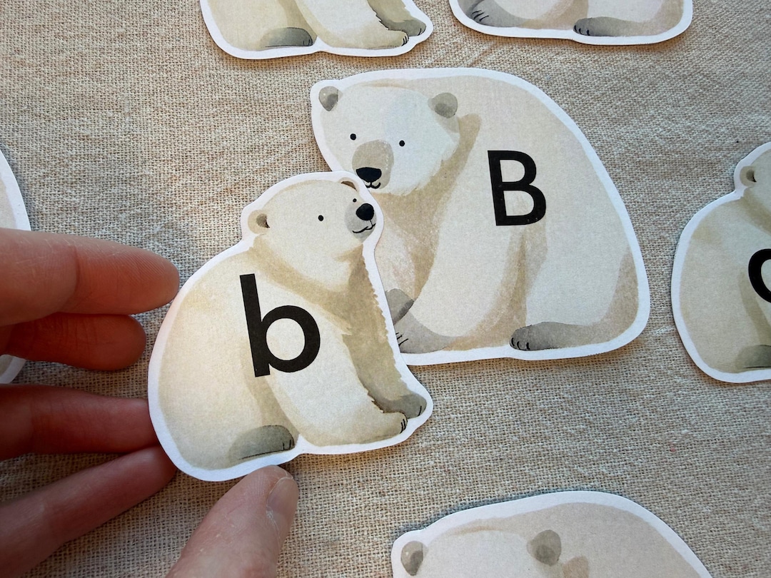 Polar Bear Letter Matching Cards, Alphabet Recognition Activity ...