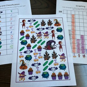 Halloween Count and Graph Worksheets, Math Activity, Counting 1-10 ...