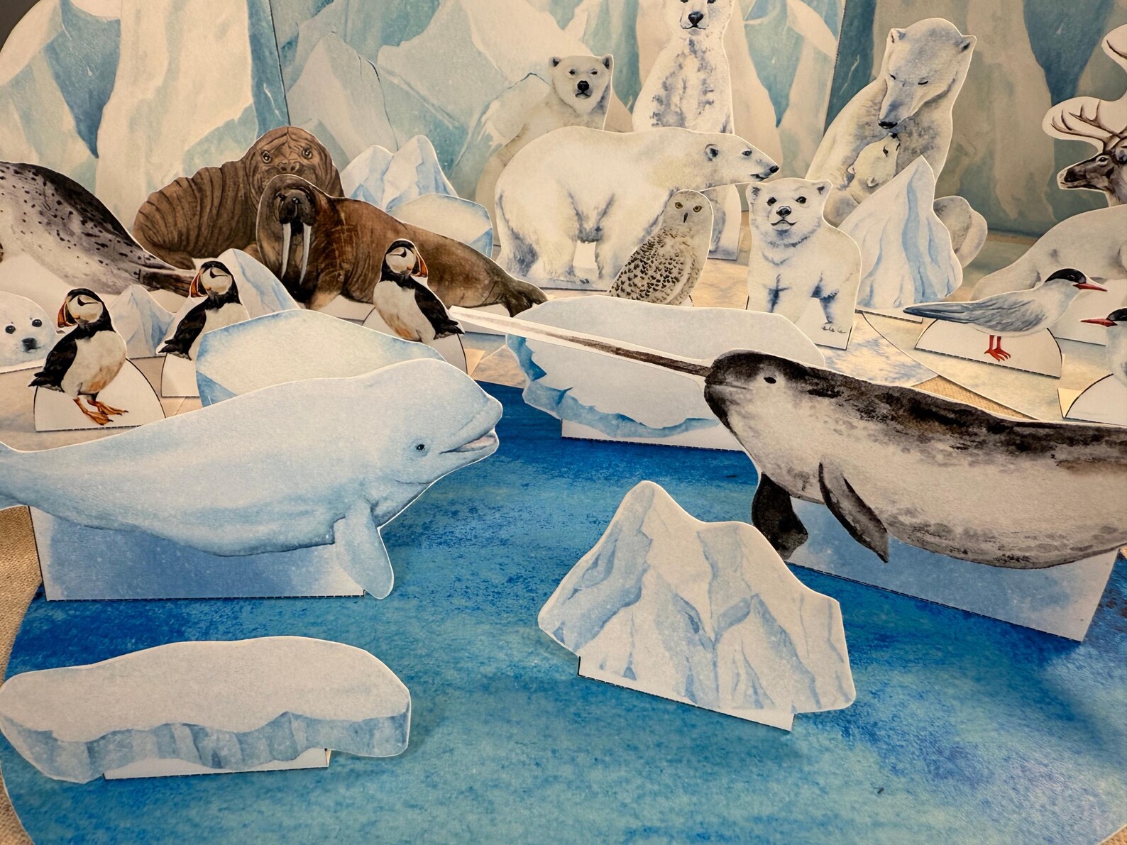 Polar Nature Scenes Cutouts, Build the Arctic Habitat, Printable Winter ...