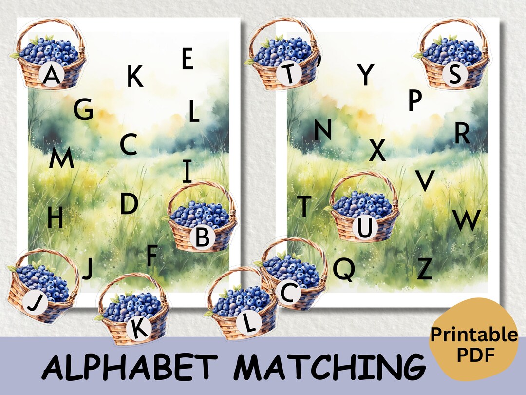 Nature Letter Matching Cards, Alphabet Recognition Activity, Montessori ...