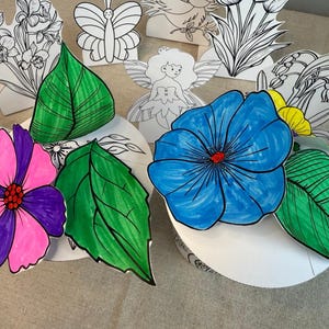 Fairy Flower Garden Coloring Play Set, Flower Garden Coloring Diorama ...