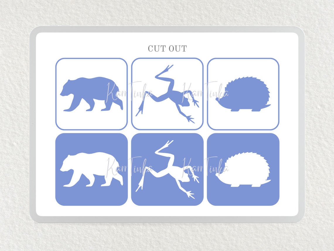 Nature Silhouette Matching Cards, Toddler Sorting Activity, Preschool ...