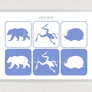 Nature Silhouette Matching Cards, Toddler Sorting Activity, Preschool ...