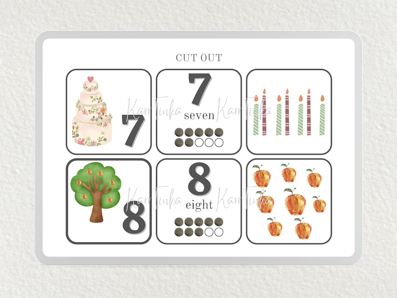 Números del 1 al 10 Contar Contar y unir Actividad de conteo - Etsy España