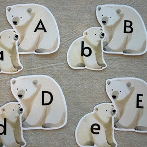 Polar Bear Letter Matching Cards, Alphabet Recognition Activity ...
