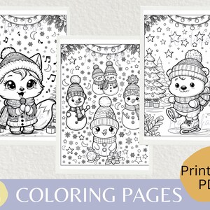 Cute Winter Coloring Pages, Christmas Coloring Page Worksheets ...