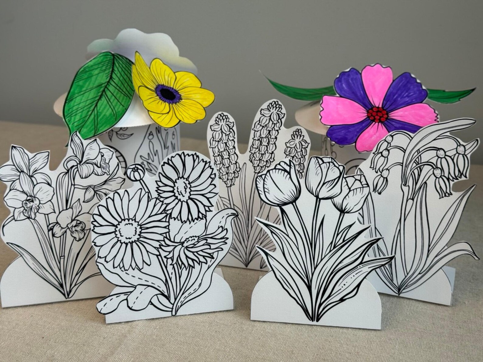 Fairy Flower Garden Coloring Play Set, Flower Garden Coloring Diorama ...