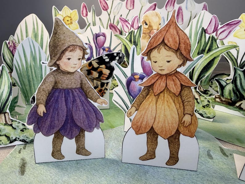 Build a Flower Fairy Garden, Printable Spring Diorama, Play Set, DIY ...