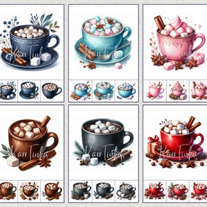 Cocoa Cup Clip Cards, Cocoa Cup Matching Game, Toddler Sorting Activity ...