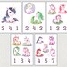 Cute Unicorns Count and Clip Cards 1-10, Count and Match, Numbers ...