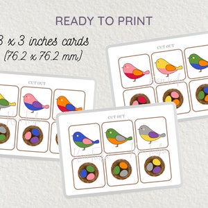 Colors Matching Cards, Colors Recognition Activity, Preschool Matching ...