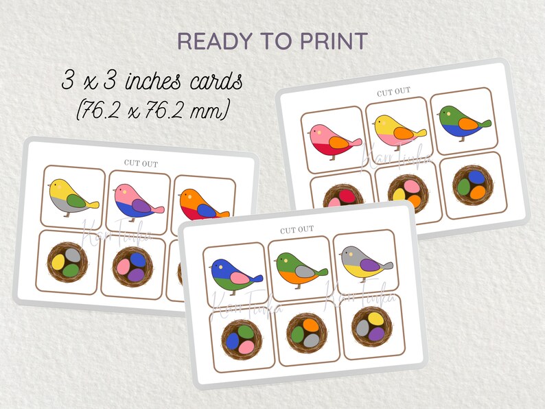 Colors Matching Cards, Colors Recognition Activity, Preschool Matching ...