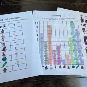 Halloween Count and Graph Worksheets, Math Activity, Counting 1-10 ...